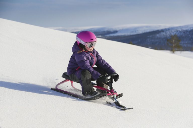 Stiga Snowracer Iconic Steering Sled Red Black - Snowsledsonline.com