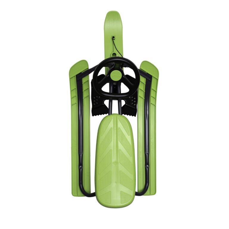 Stiga Snowracer Iconic Steering Sled Green - Snowsledsonline.com